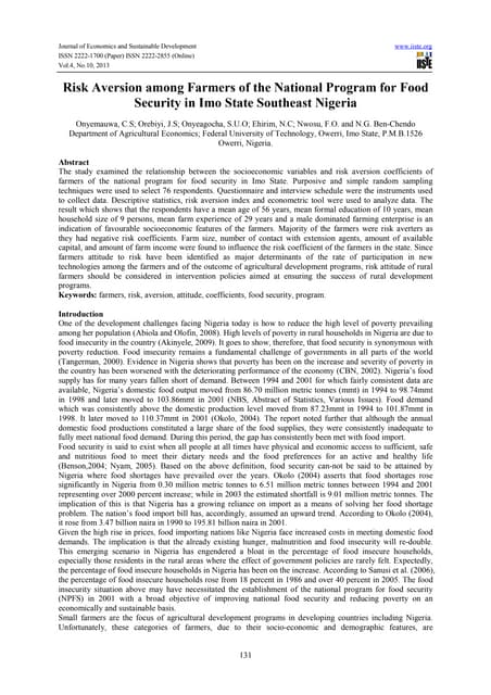 Challenges of Rice Production among Members of Rice Farmers Cooperative ...