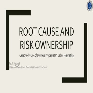 Root Cause and Risk Ownership | PPT