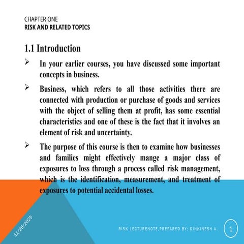 RISK management and insurance pptx. pptx | PPTX