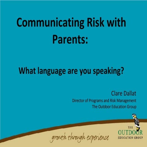 Communicating Risk With Parents | PPT