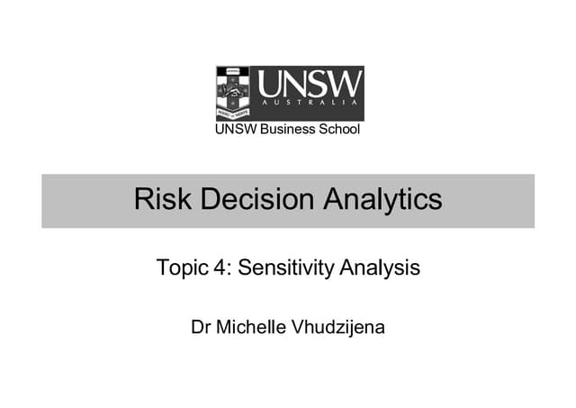 Sensitivity Analysis | PPTX