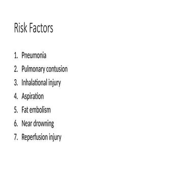 Risk Factors of acute respiratory distress syndromes .pptx