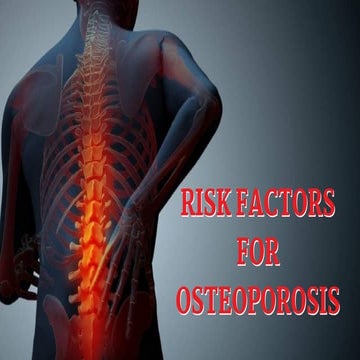 Risk Factors for Osteoporosis | PDF