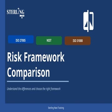 ISO 27005 vs NIST vs ISO 31000 Risk Framework Comparison | PPTX