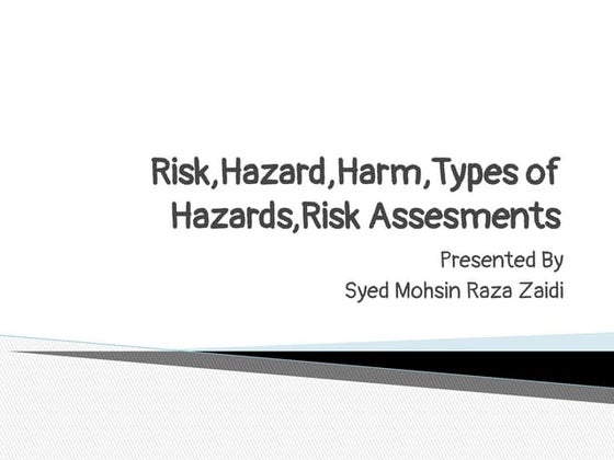 Types of hazards | PPTX | Injuries | Diseases and Conditions