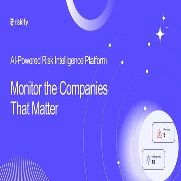 Riskify: AI‑Powered Risk Intelligence Platform | PDF