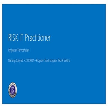 Risk IT Practitioner v2.1 | PDF