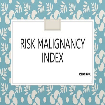 Risk Malignancy Index obstetrics ppt.pptx