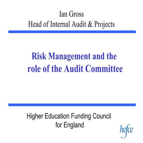 Risk management and the role of the audit committee | PPT | Business ...