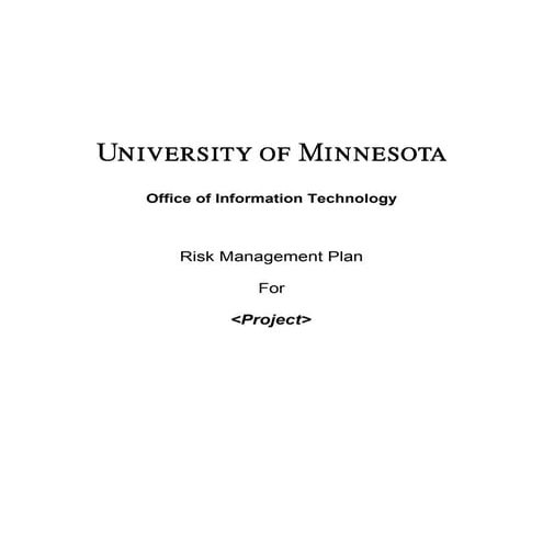 Project Management - Risk management | PDF