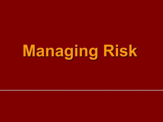 RMMM-Risk Management,Mitigation and Monitoring. | PPTX