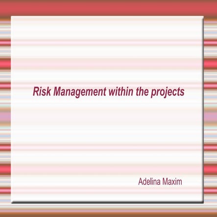 Risk management | PPT
