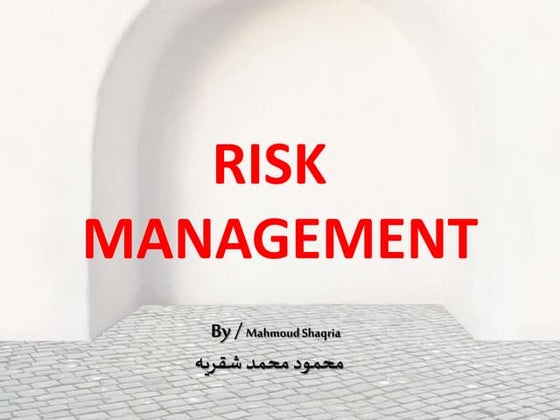 RMMM-Risk Management,Mitigation and Monitoring. | PPTX