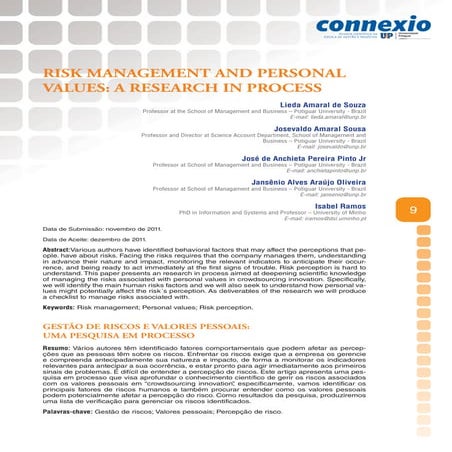 Risk management and personal values | PDF