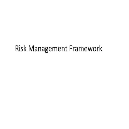 Risk management framework | PPT | Free Download