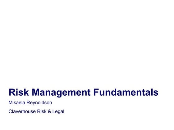 Risk management | PPT