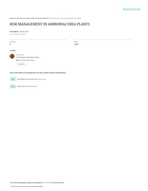 A case study on Process Condensate Stripper in Ammonia Plant by Prem Baboo.pdf