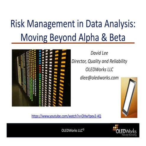 Risk Management in Data Analysis | PDF