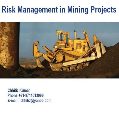 Risk management in mining projects | PDF