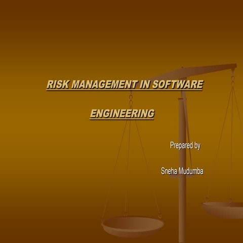 RISK MANAGEMENT IN SOFTWARE ENGINEERING.ppt | Business Administration ...