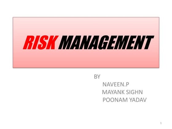 Risk Mitigation, Monitoring and Management Plan (RMMM) | PPTX ...