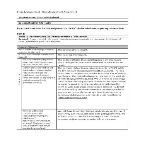 Risk Management | DOCX | First Aid | Injuries