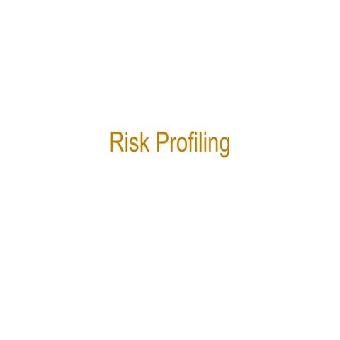 Risk Profiling Short Marketing | PPT
