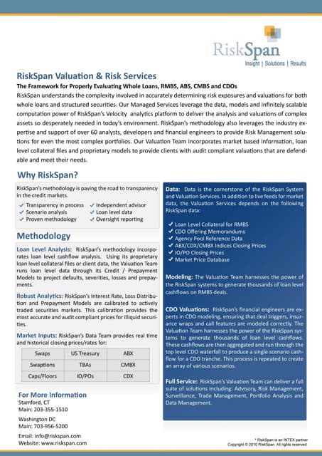 Risk Span Company Overview | PDF
