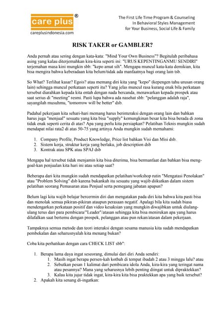 Bassic selling skill (cara menjual tanpa hambatan) | PPT