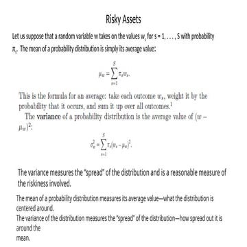 Risky Assets in Urban Economics and Statics | PPTX