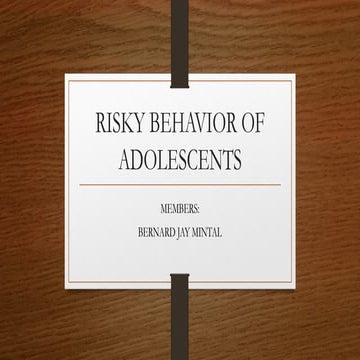 RISKY BEHAVIOR OF ADOLESCENTS FINAL.pptx