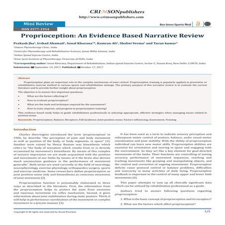 -Proprioception | PDF