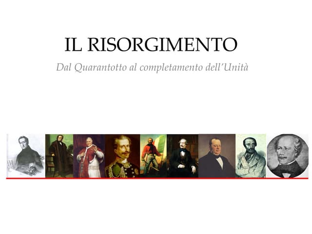 Risorgimento e Unità d'Italia | PPT
