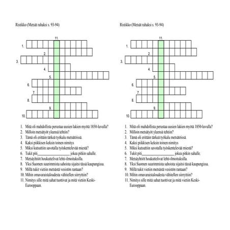 Ristikko MetsäT Rahaksi | DOC