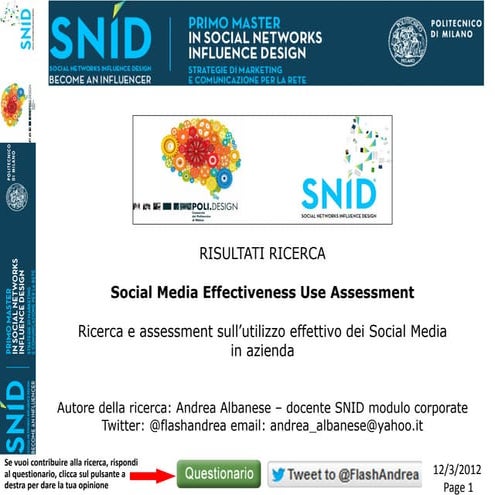 Risultati ricerca Ssocial Media Effectiveness Use Assessment - snid 20 ...
