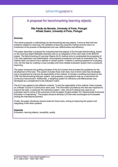 LORI (Learning Object Review Instrument) | PDF | Web Development | Internet