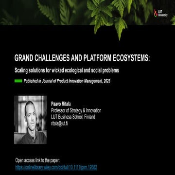 Grand Challenges And Platform Ecosystems Ppt 