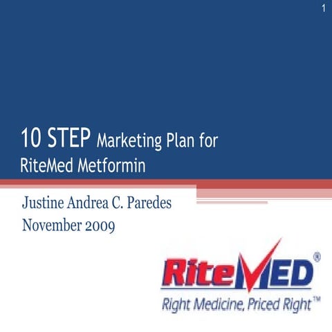 RiteMed Metformin Marketing Plan | PPT