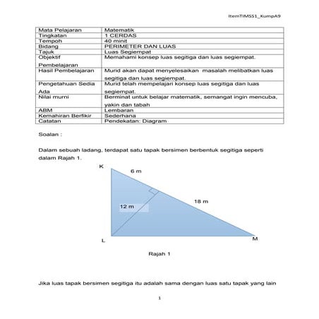 CONTOH SOALAN - ITEM TIMSS 9 | PDF