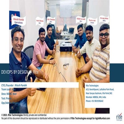 Agile Mumbai 2023 Devops By Design Rite Ritesh Pareksh Ppt