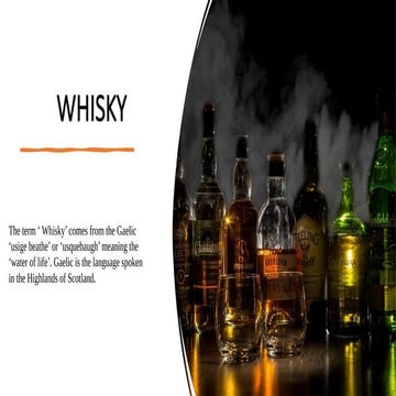 Whisky Presentation on singlemalt and blended | PPTX