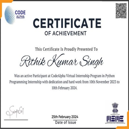 Rithik Kumar Singh Codealpha Pythohnpdf