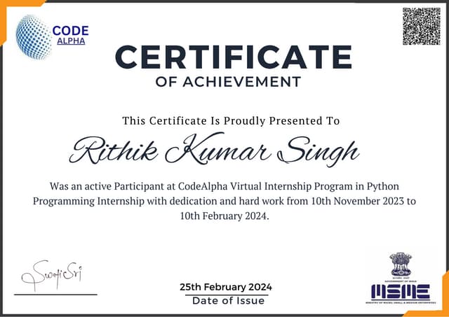 Rithik Kumar Singh Codealpha Pythohnpdf