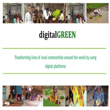 Transforming lives of rural communities around the world by using ...