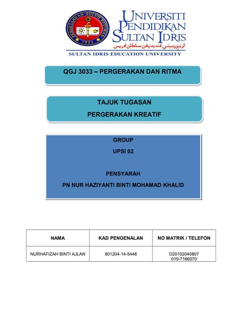 Borang markah pergerakan kreatif daerah | DOC