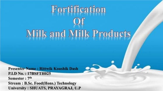 Food fortification and enrichment | PDF | Healthy Cooking and Eating ...