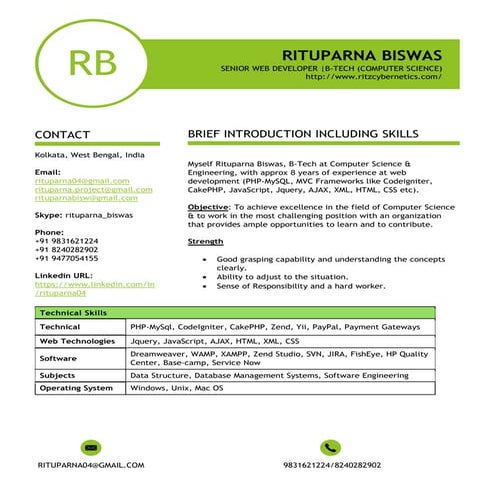 Rituparna Biswas Portfolio | PDF