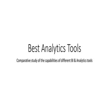 Best analytics tool | PPT