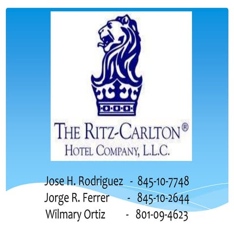 Ritz carlton presentation | PPT