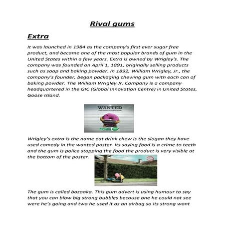 Extra chewing gum research | DOCX